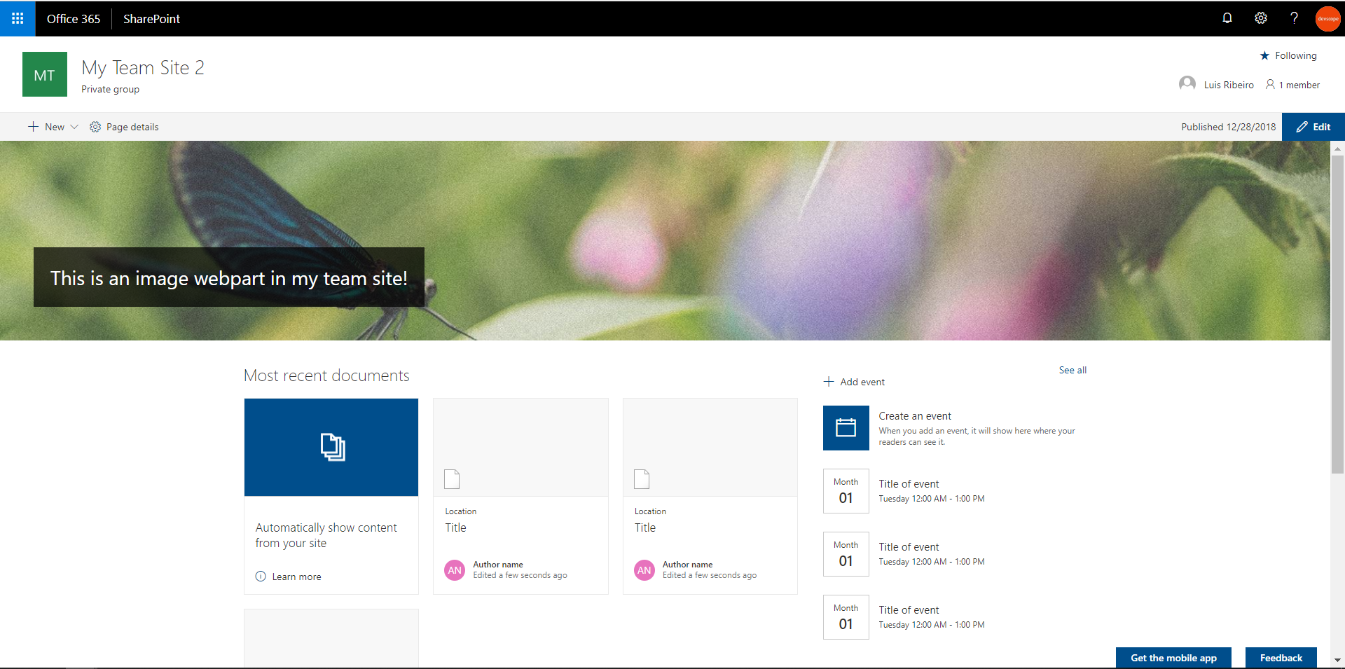 Make your team site look like a communication site - DevScope Ninjas
