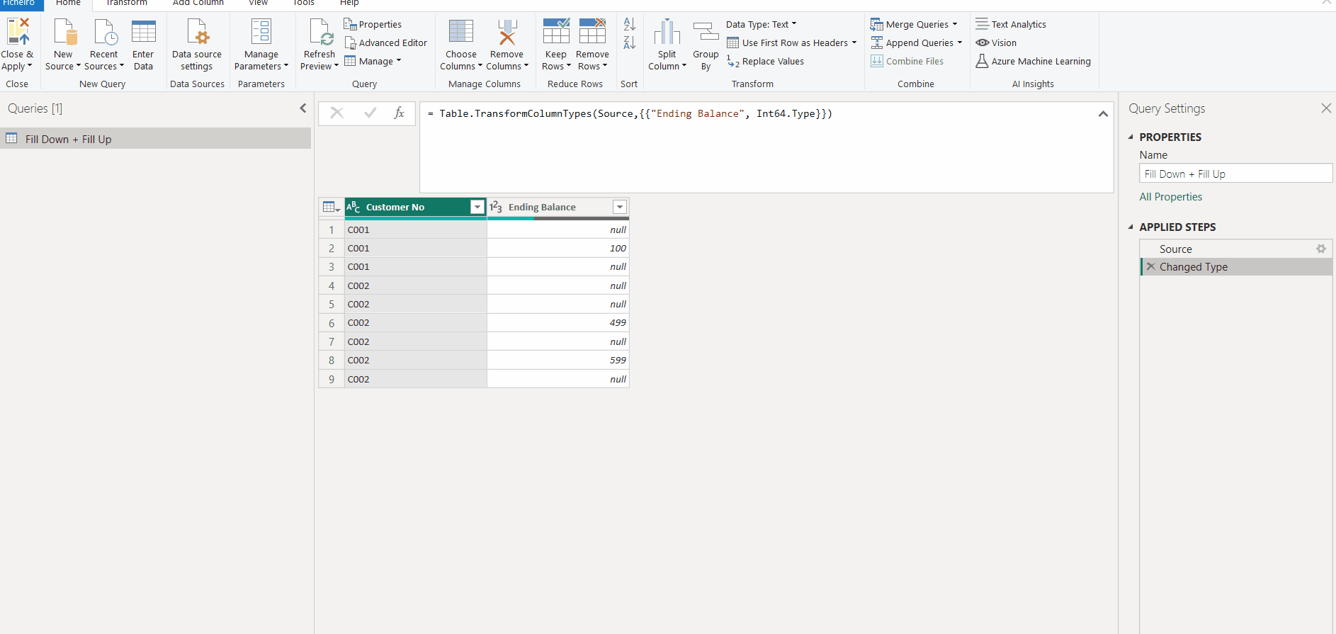 Fill Down / Fill Up in Power Query - DevScope Ninjas