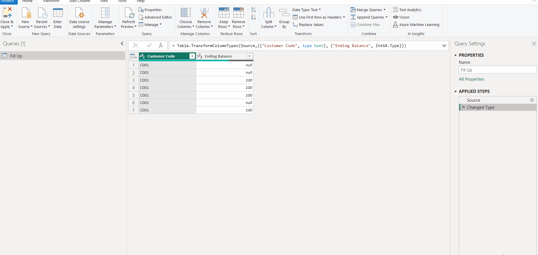 Fill Down / Fill Up in Power Query - DevScope Ninjas